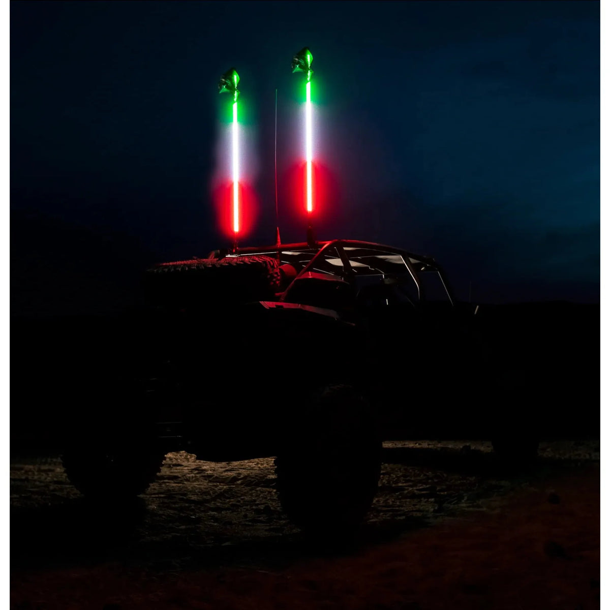 5150 Whips - Red/White/Green - Hyper Color Whips – UTV Parts Guy