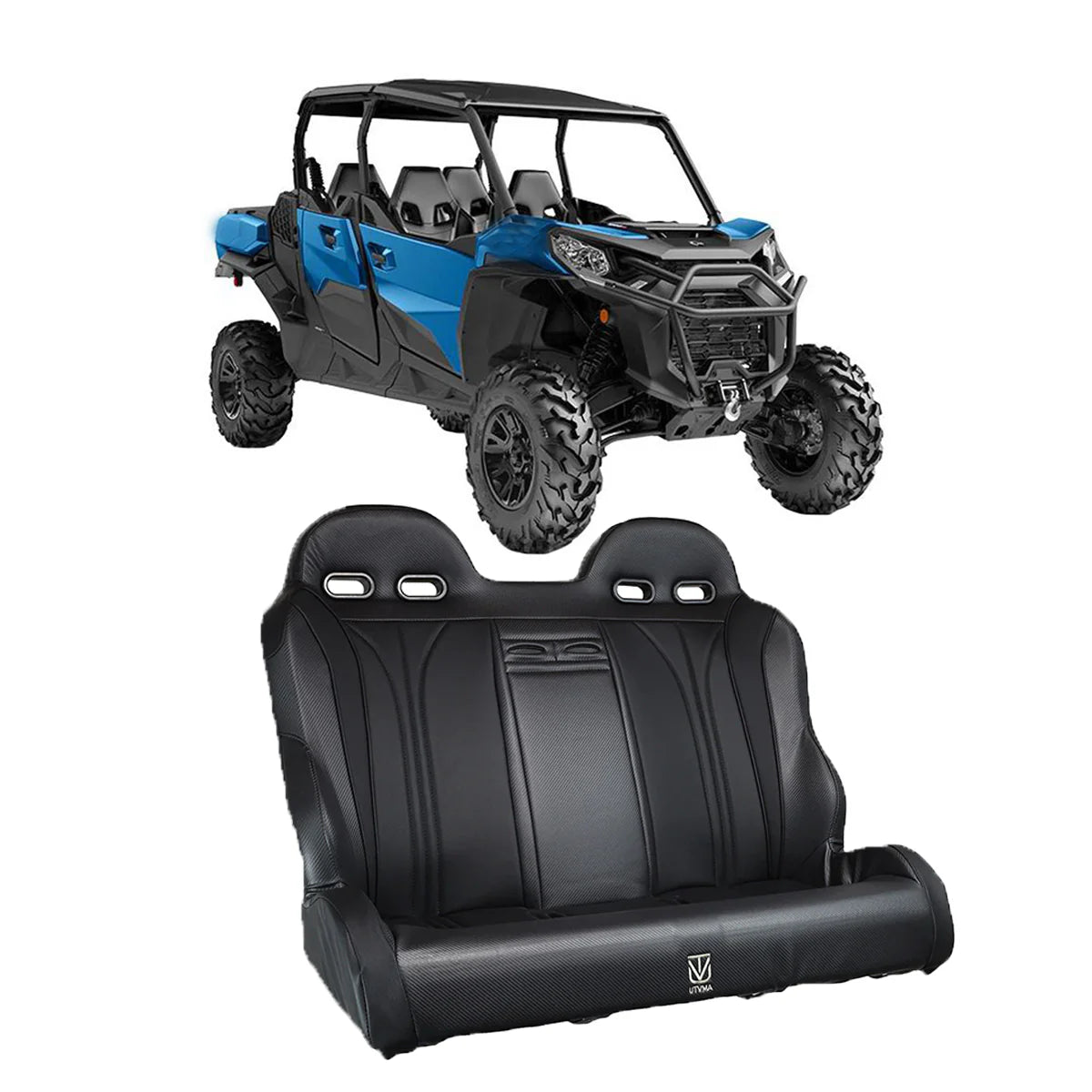 2021-2025 Can-Am Commander Max Rear Bench Seat - Black – UTV Parts Guy